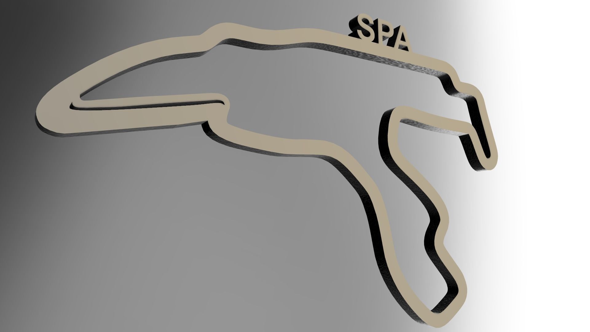 F1 SPA Race Track Wall Art Decor STL OBJ FBX File Fusion 360 3D model ...