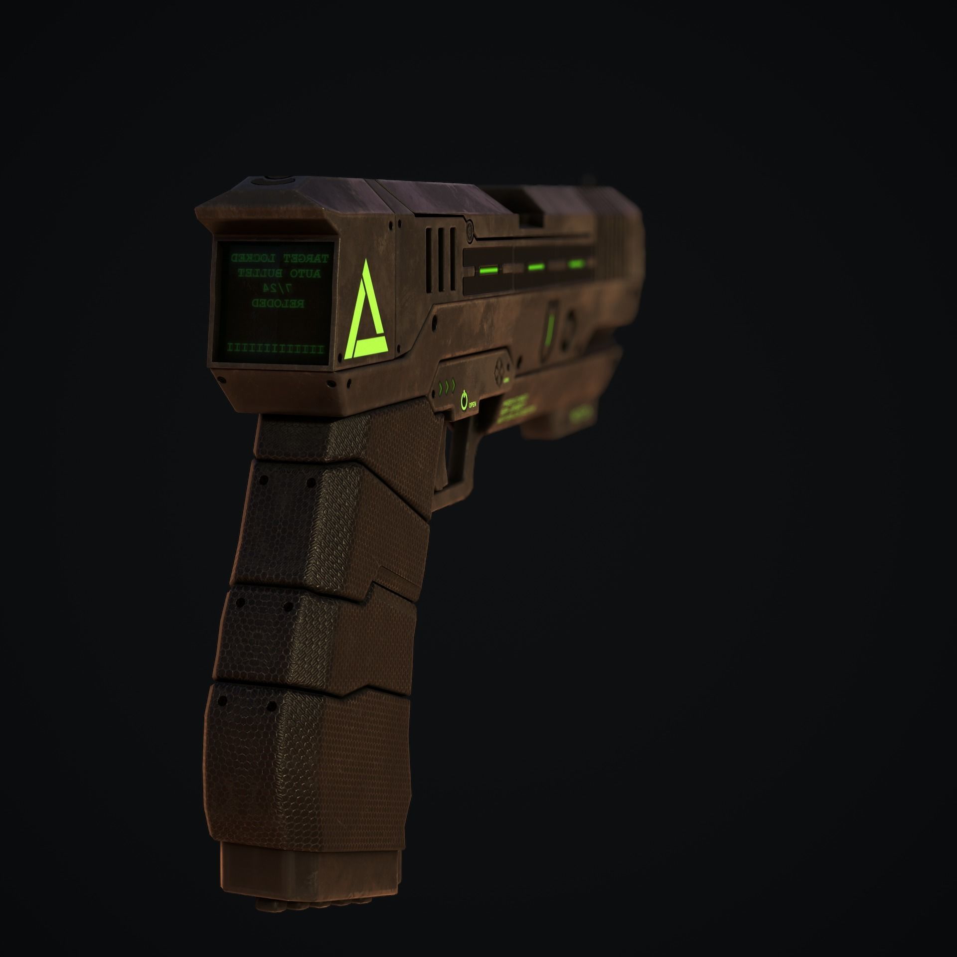 3D model Hard Ops Gun Green Arrow VR / AR / low-poly | CGTrader