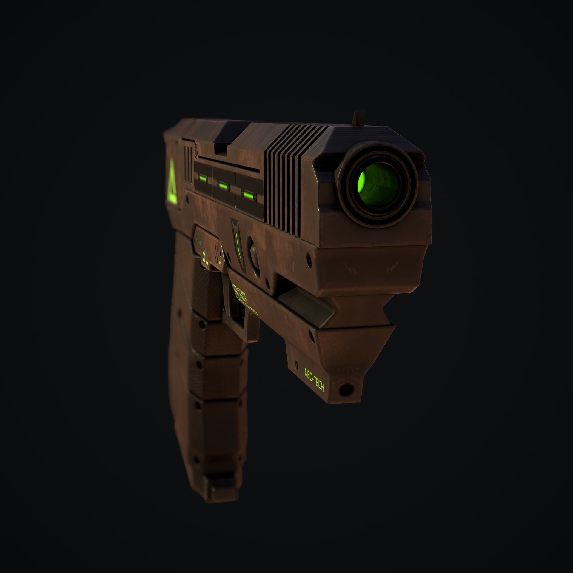 3D model Hard Ops Gun Green Arrow VR / AR / low-poly | CGTrader
