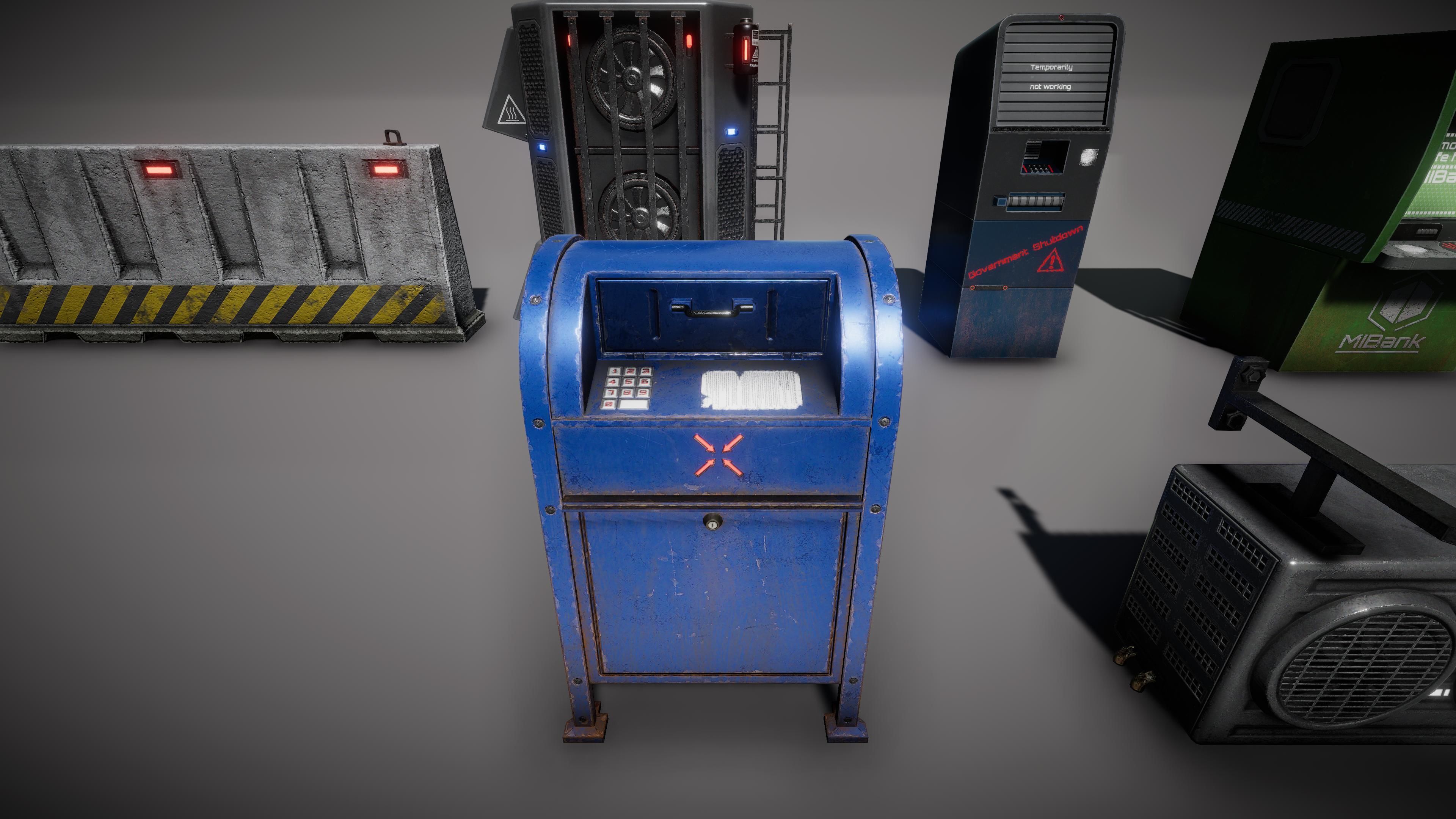 3D model Street Props Cyberpunk VR / AR / low-poly | CGTrader