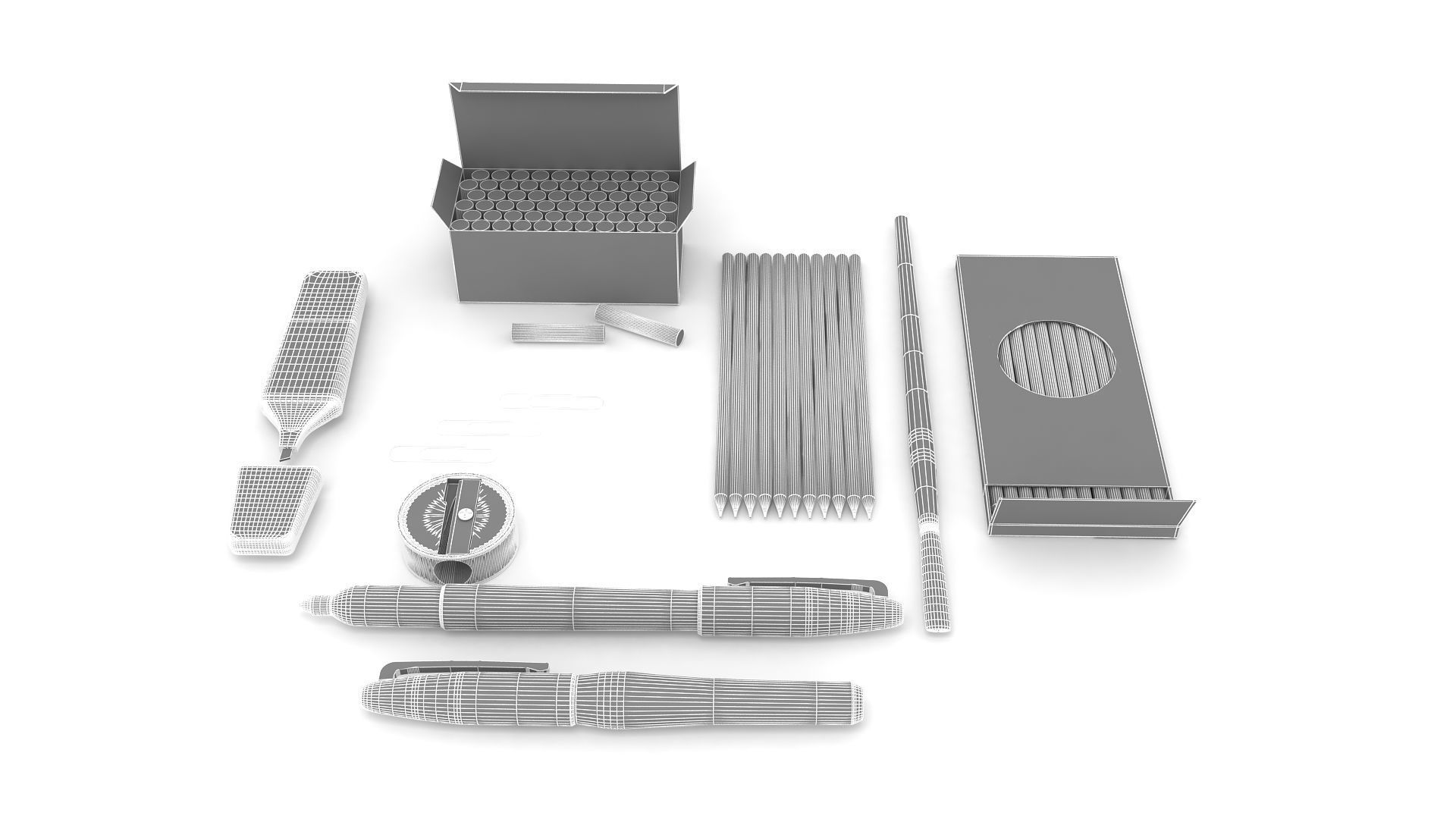 Stationary Collection 3D model | CGTrader