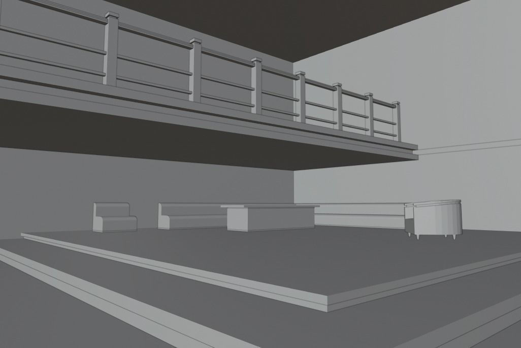 3D model lowpoly baar VR / AR / low-poly | CGTrader