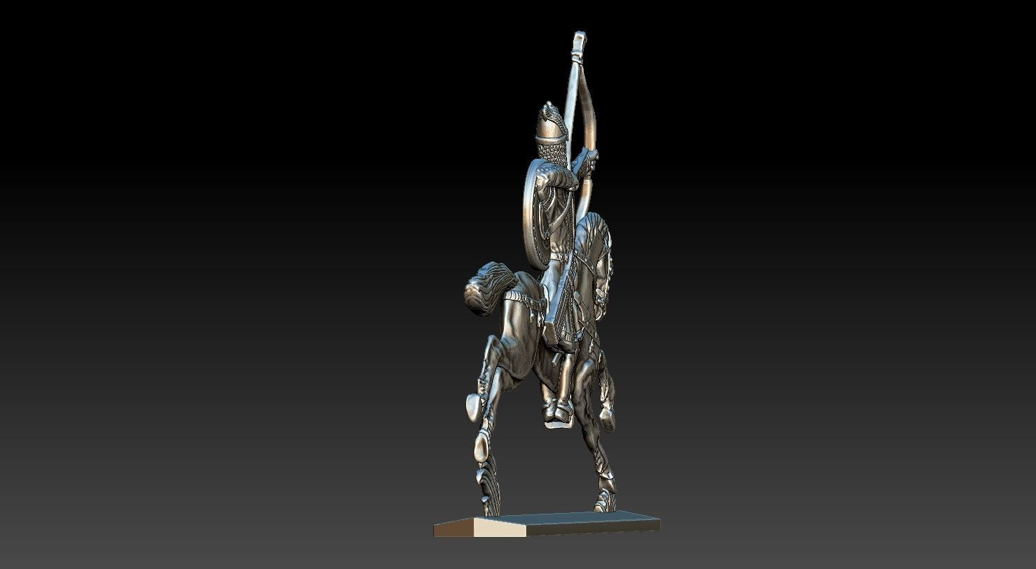 Polovtsian on horse with bow 3D model 3D printable | CGTrader