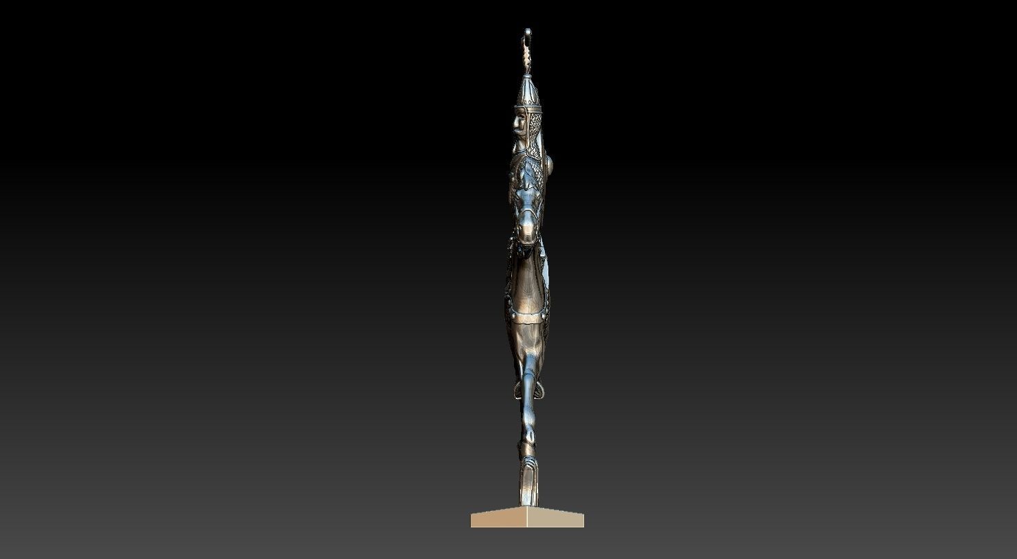 Polovtsian horseman with sword 3D model 3D printable | CGTrader