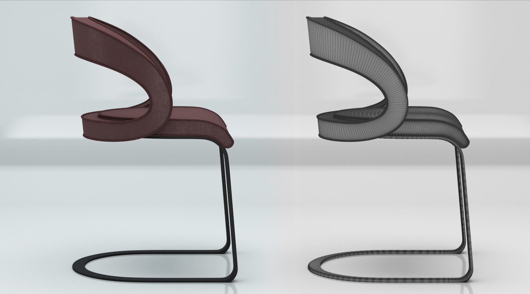 Curved Chair- Highpoly 3D model | CGTrader