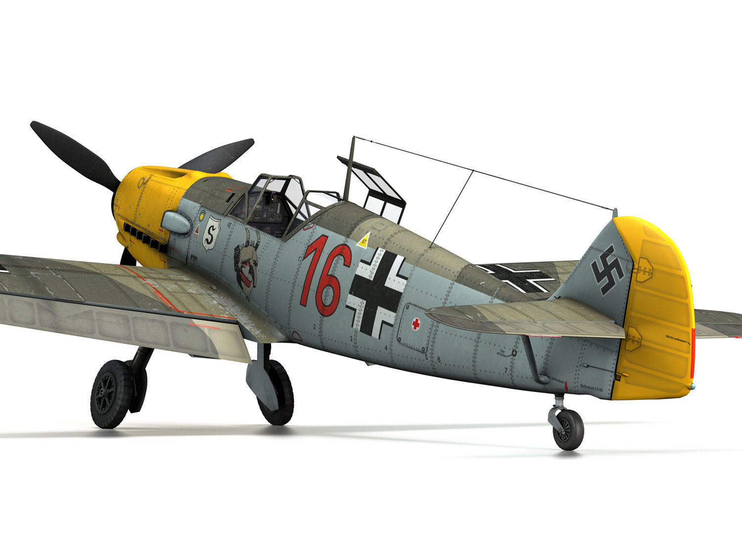 Messerschmitt - BF-109 E - Red 16 3D model | CGTrader