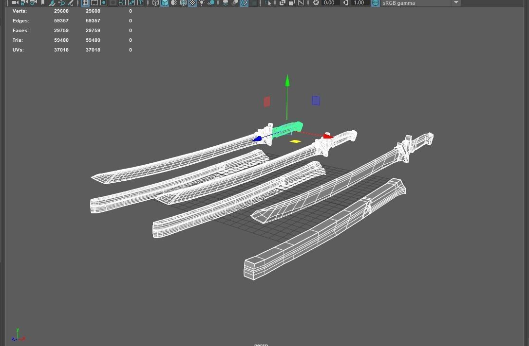 Japanese Katana Textured free VR / AR / low-poly 3D model | CGTrader