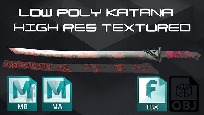 Japanese Katana Textured free VR / AR / low-poly 3D model | CGTrader