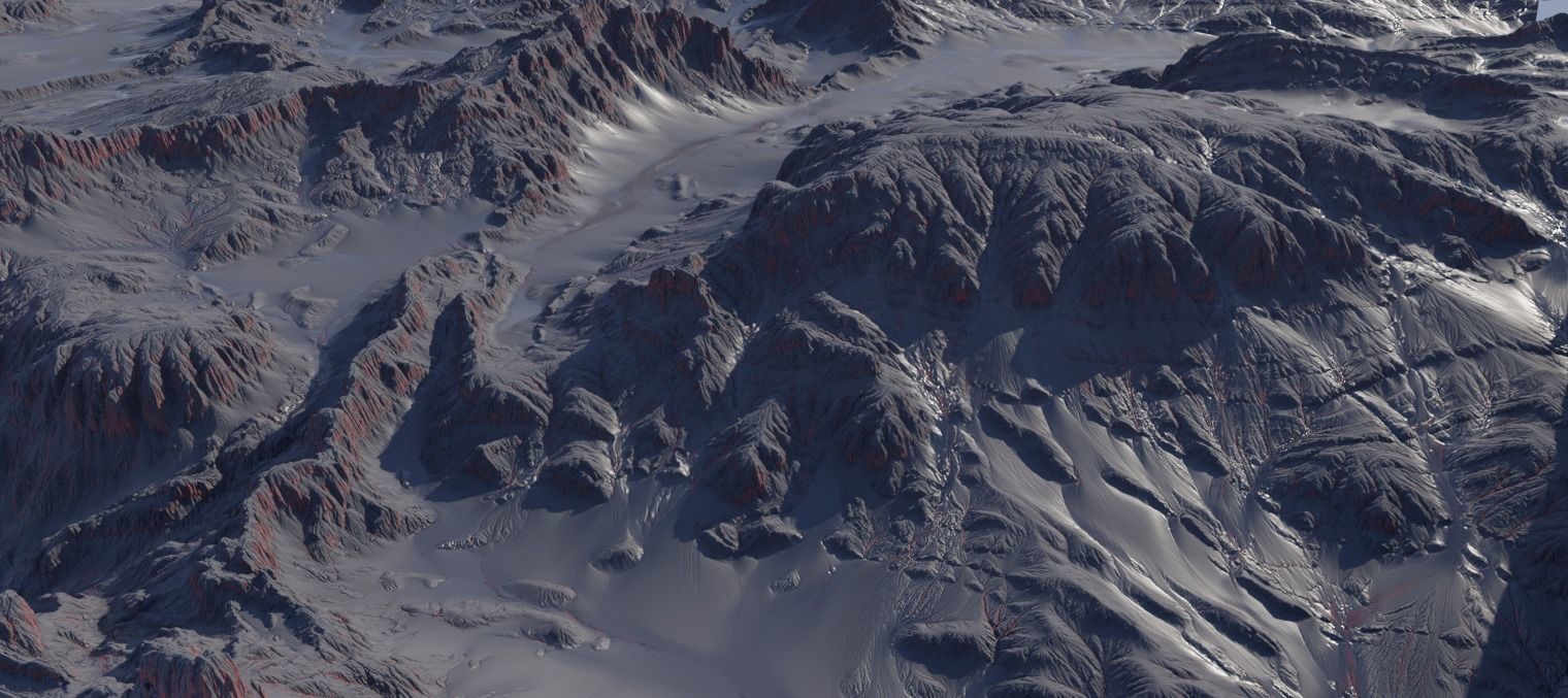 Alien planet terrain - 8k 3D model free 3D model | CGTrader