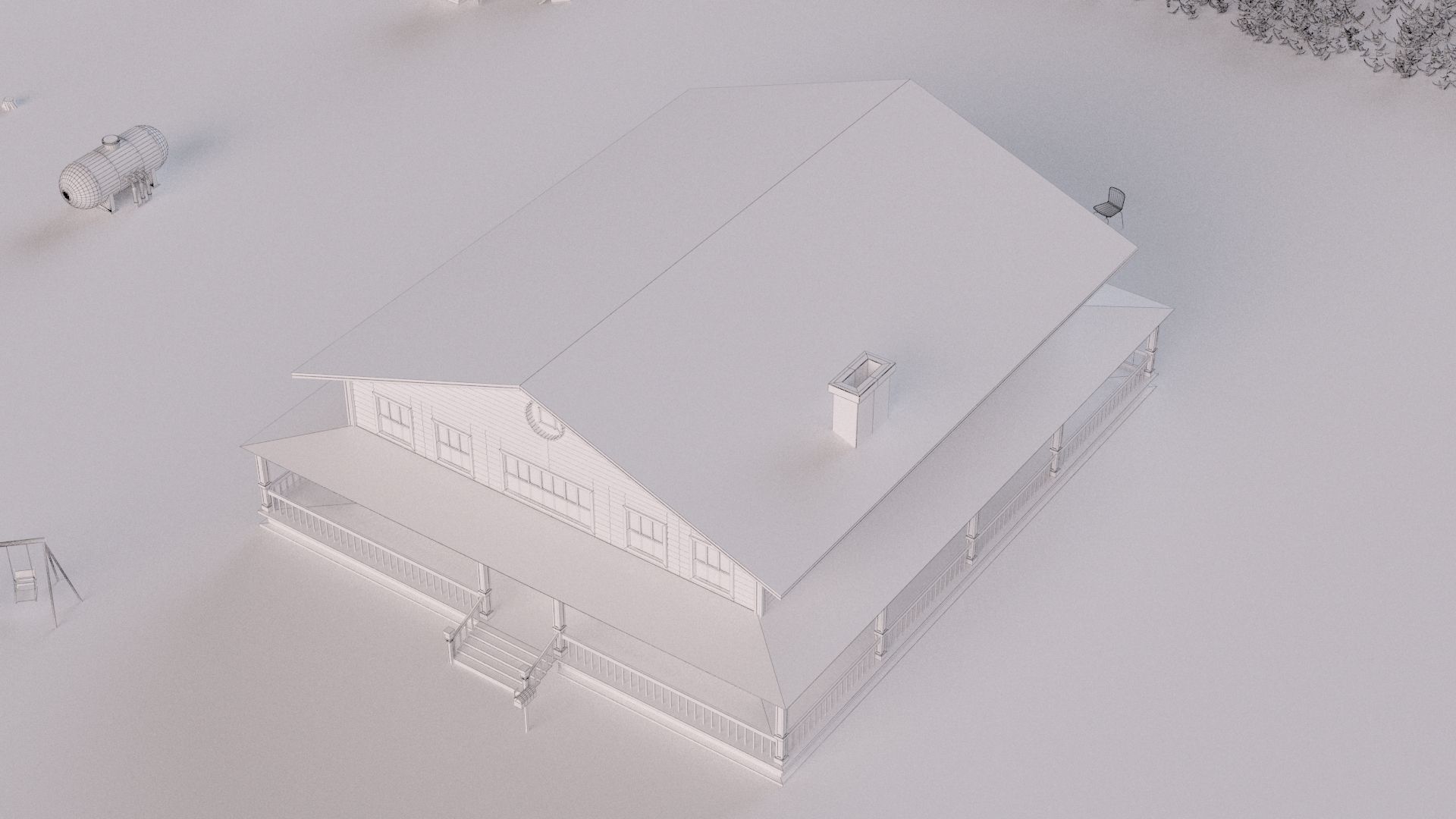 Farm farmhouse 3D model | CGTrader