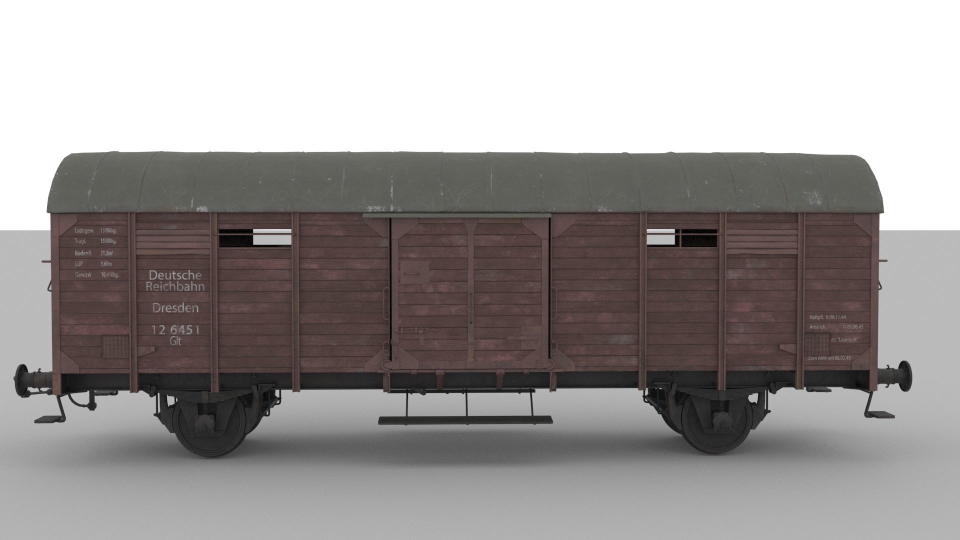 Railway wagon WW2 3D model | CGTrader