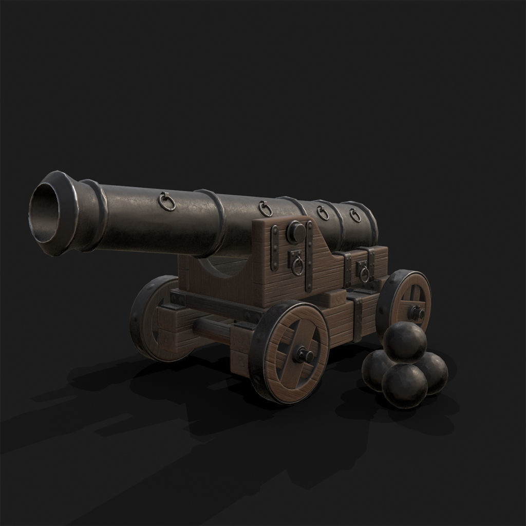 Cannon free VR / AR / low-poly 3D model | CGTrader