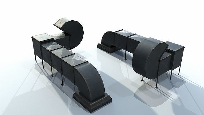 3D model Air Duct Set VR / AR / low-poly | CGTrader