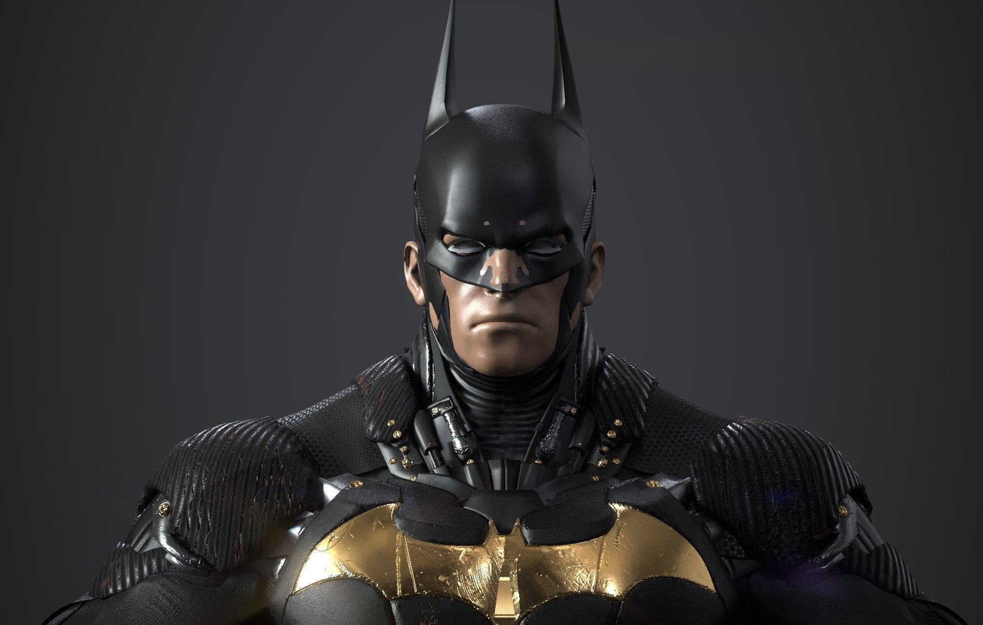 3D model Batman Arkham Knight Gold Suit VR / AR / low-poly | CGTrader
