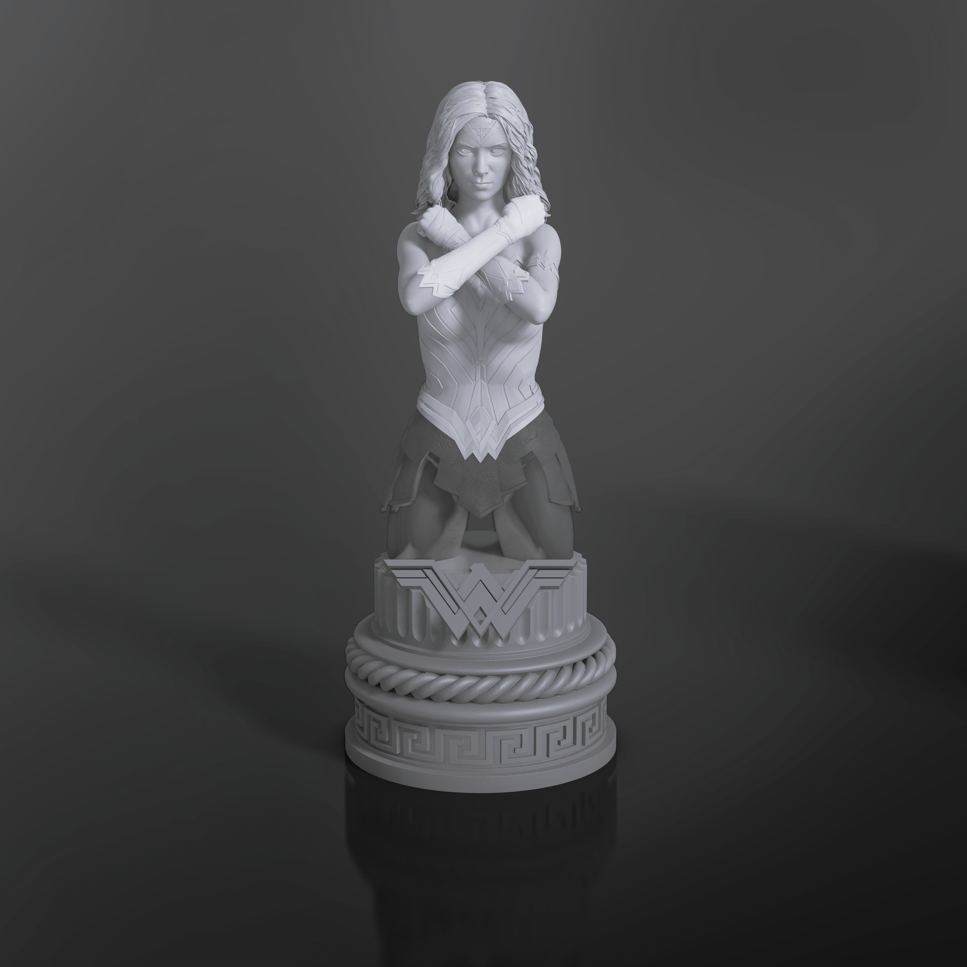 Wonder Woman Bust Torso Half body 3D model 3D printable | CGTrader