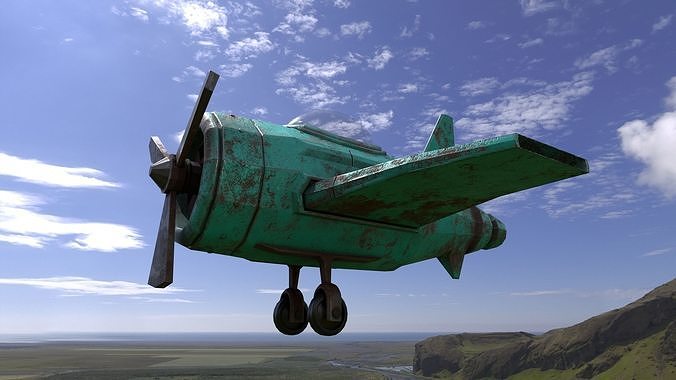 3D model Small Plane VR / AR / low-poly | CGTrader