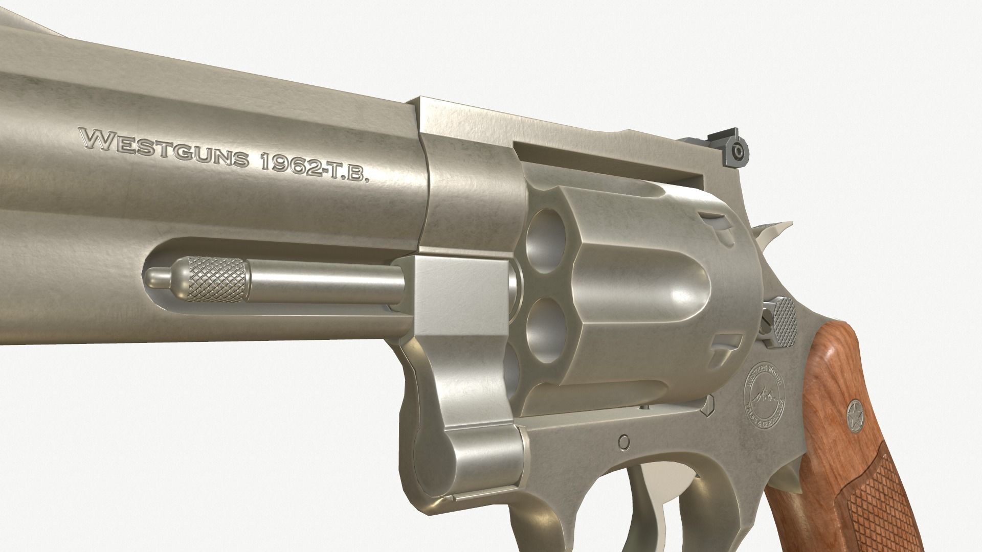 3D model Revolver Generic PBR VR / AR / low-poly | CGTrader
