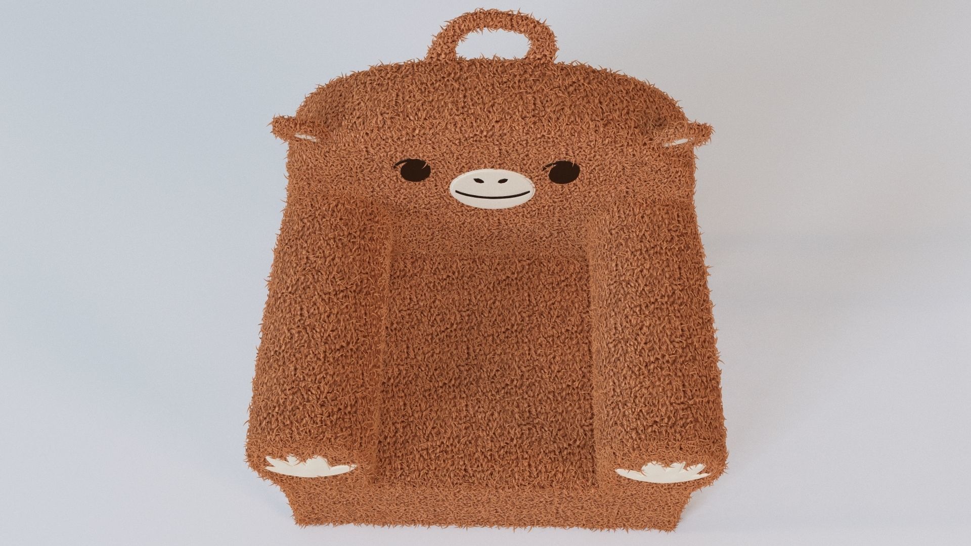 Large Furry Monkey Nod Chair Cover 3D model | CGTrader