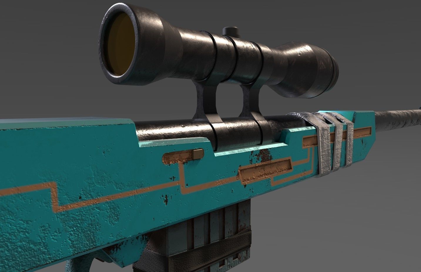 3D model Stylized sniper rifle VR / AR / low-poly | CGTrader