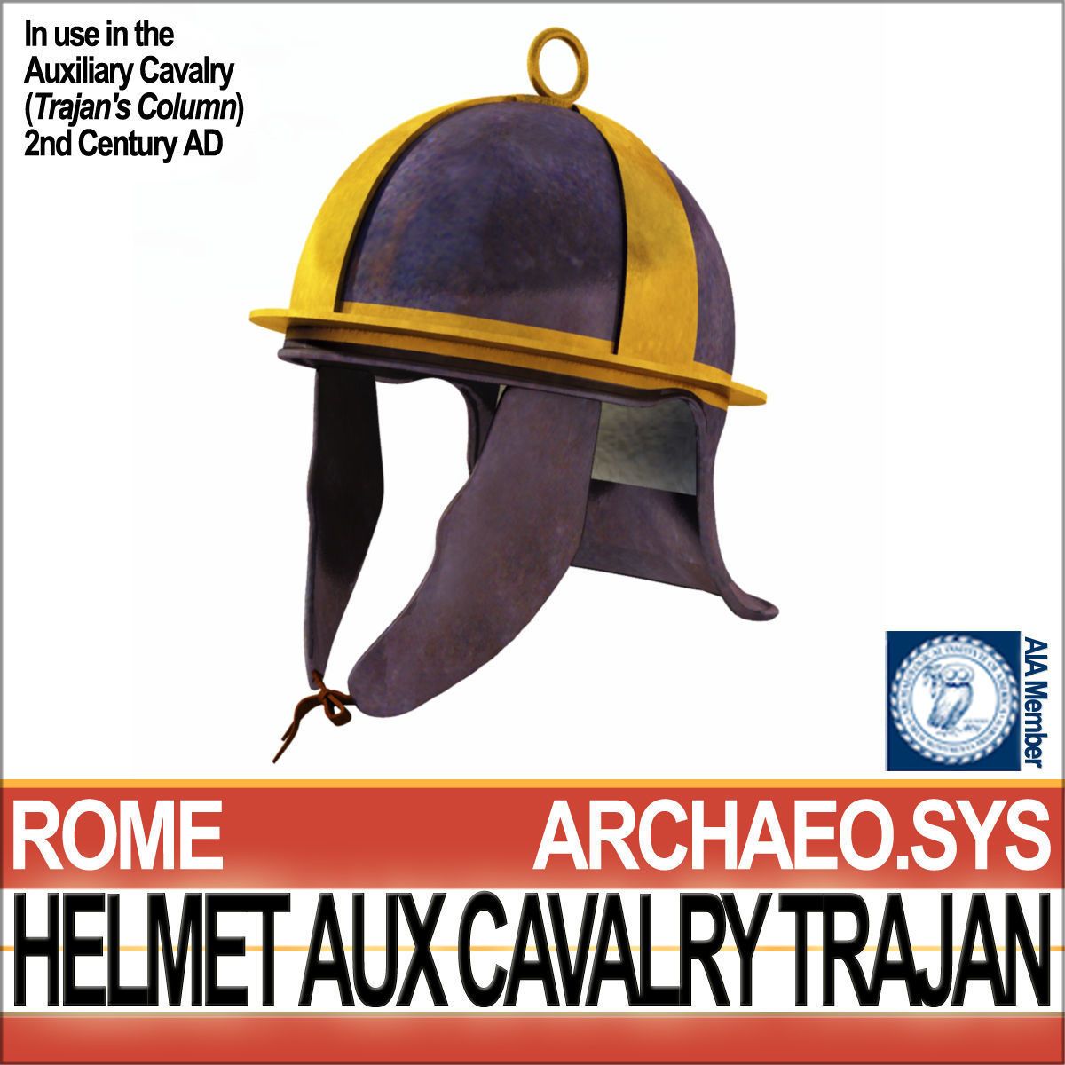 Roman Auxiliary Cavalry Helmet Trajan 3D model | CGTrader