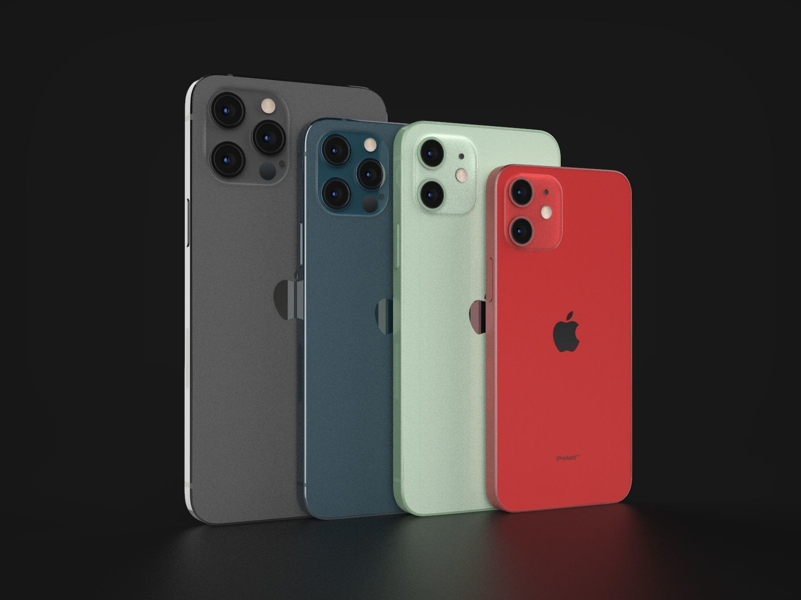 3D Model Collection Apple Cases and Models of iPhone 12 All Models ...