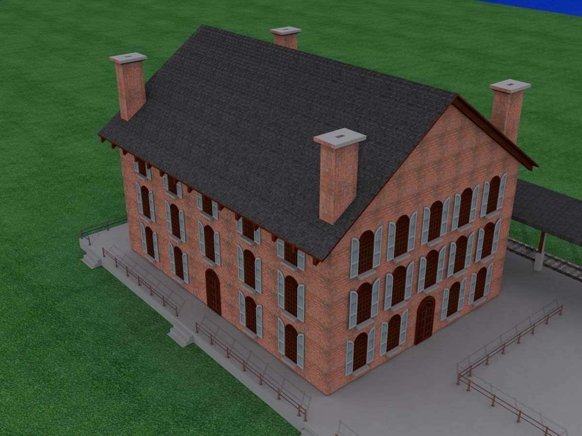 Old Railroad Depot 3D model rigged | CGTrader