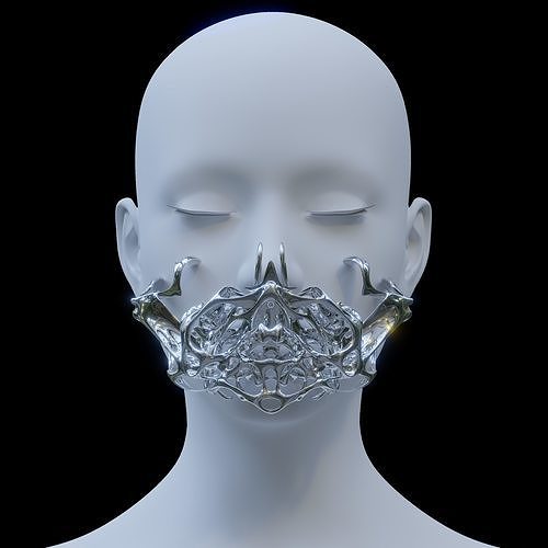 Chrome mask 01 3D model | CGTrader