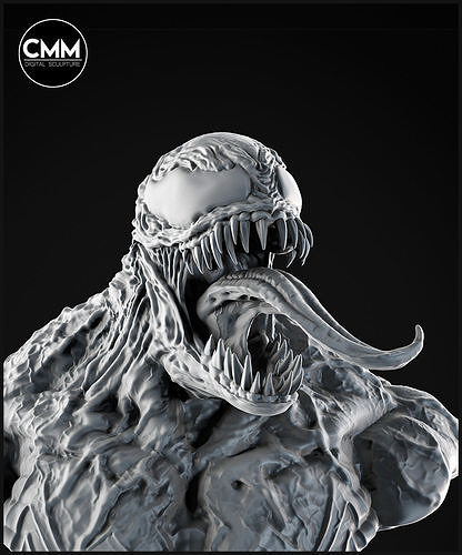 venom bust 3D model 3D printable | CGTrader