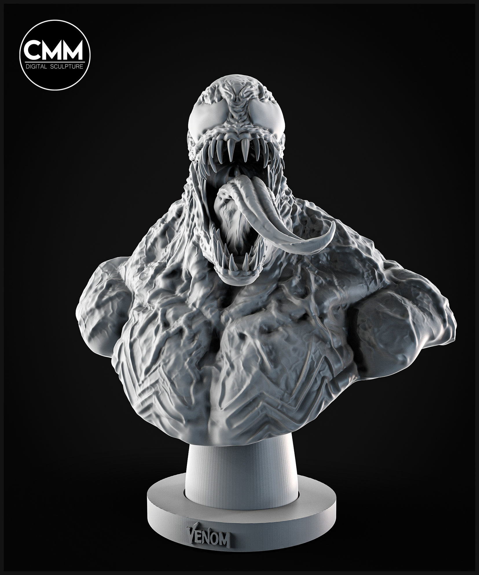 venom bust 3D model 3D printable | CGTrader