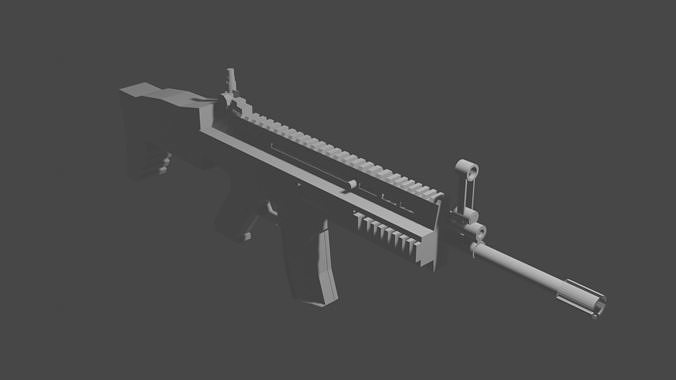Scar L Low Poly Model ar - rifle 3D model | CGTrader