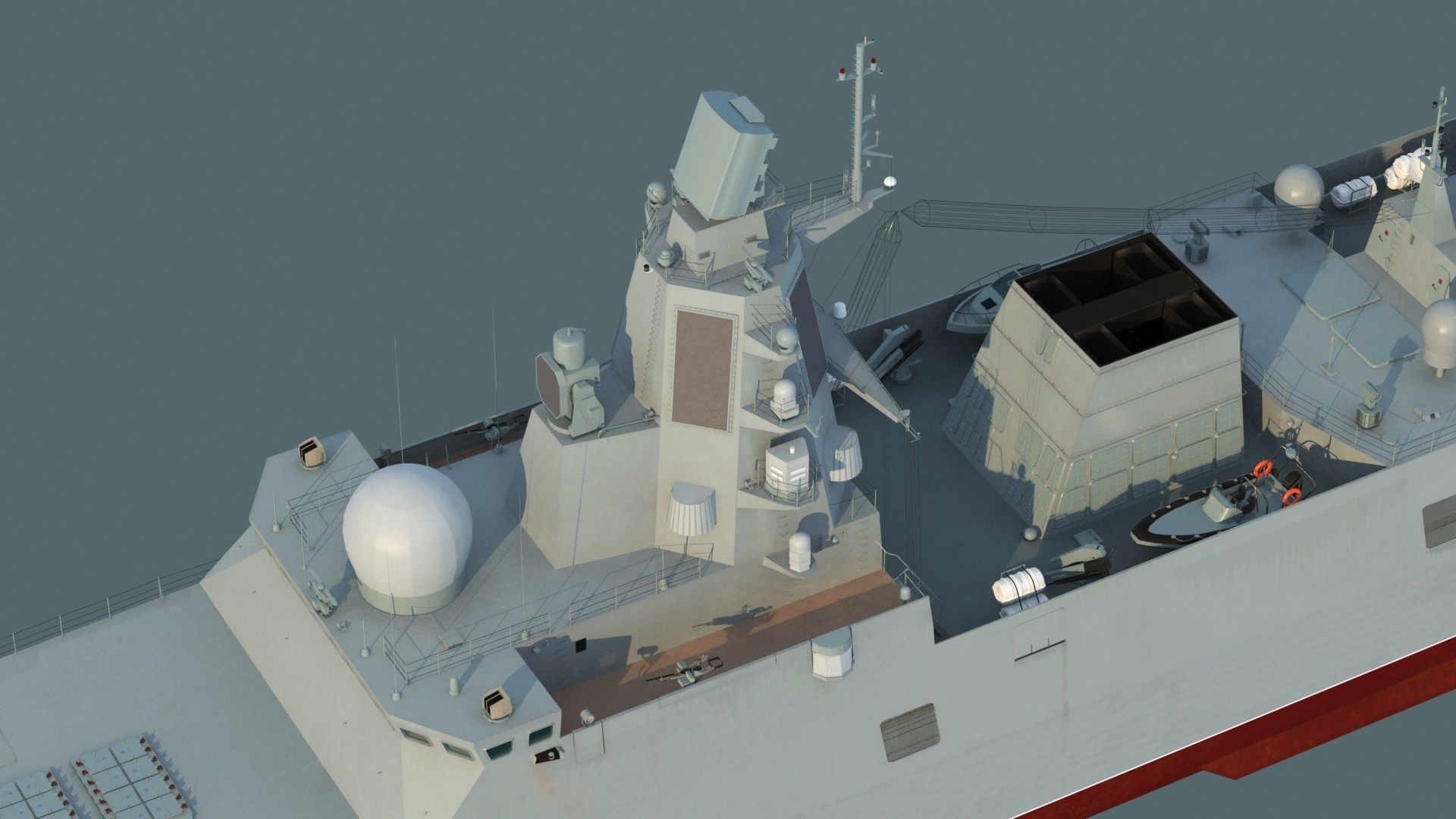 Admiral Gorshkov class frigate 22350 3D model | CGTrader