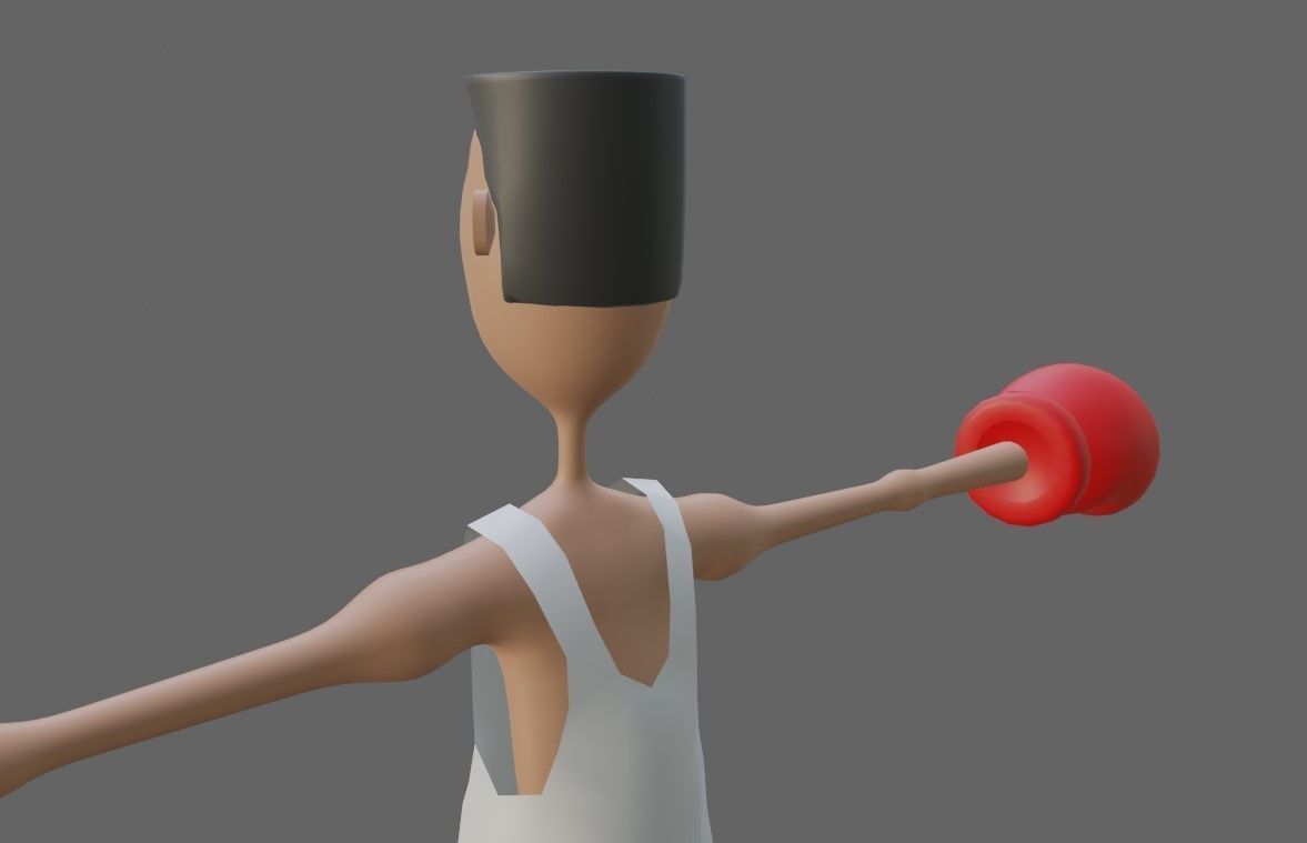 Boxer Fighter Cartoon - Lutador de Boxe 3D model | CGTrader