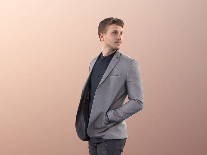 Jimmy 11422 - Young Man Standing With Jacket 3D model | CGTrader