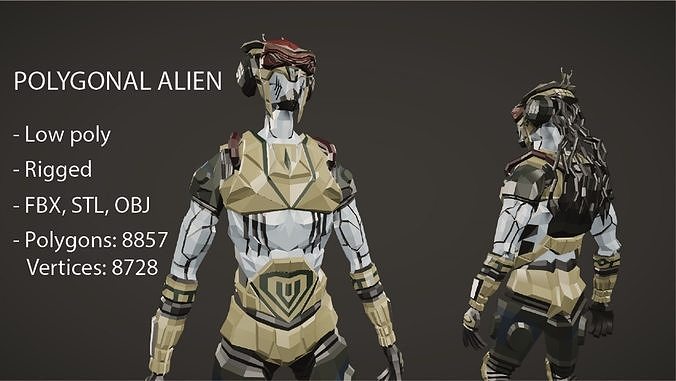 3D model Alien Low-Poly Model VR / AR / low-poly | CGTrader