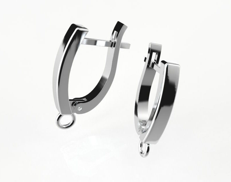 Hoop earrings findings for adding dangling elements 3D model 3D ...