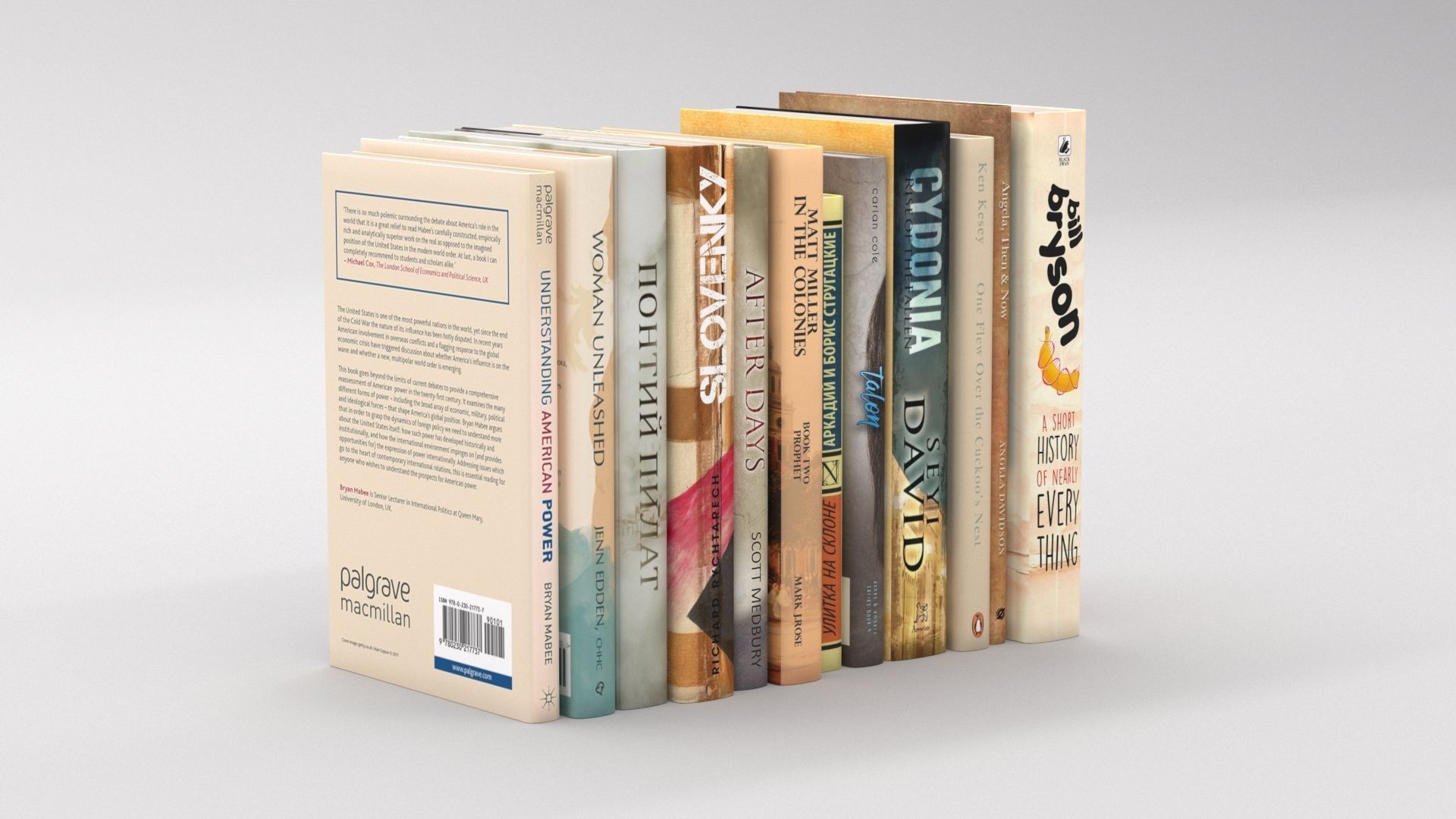 12 hardcover beige books free 3D model | CGTrader