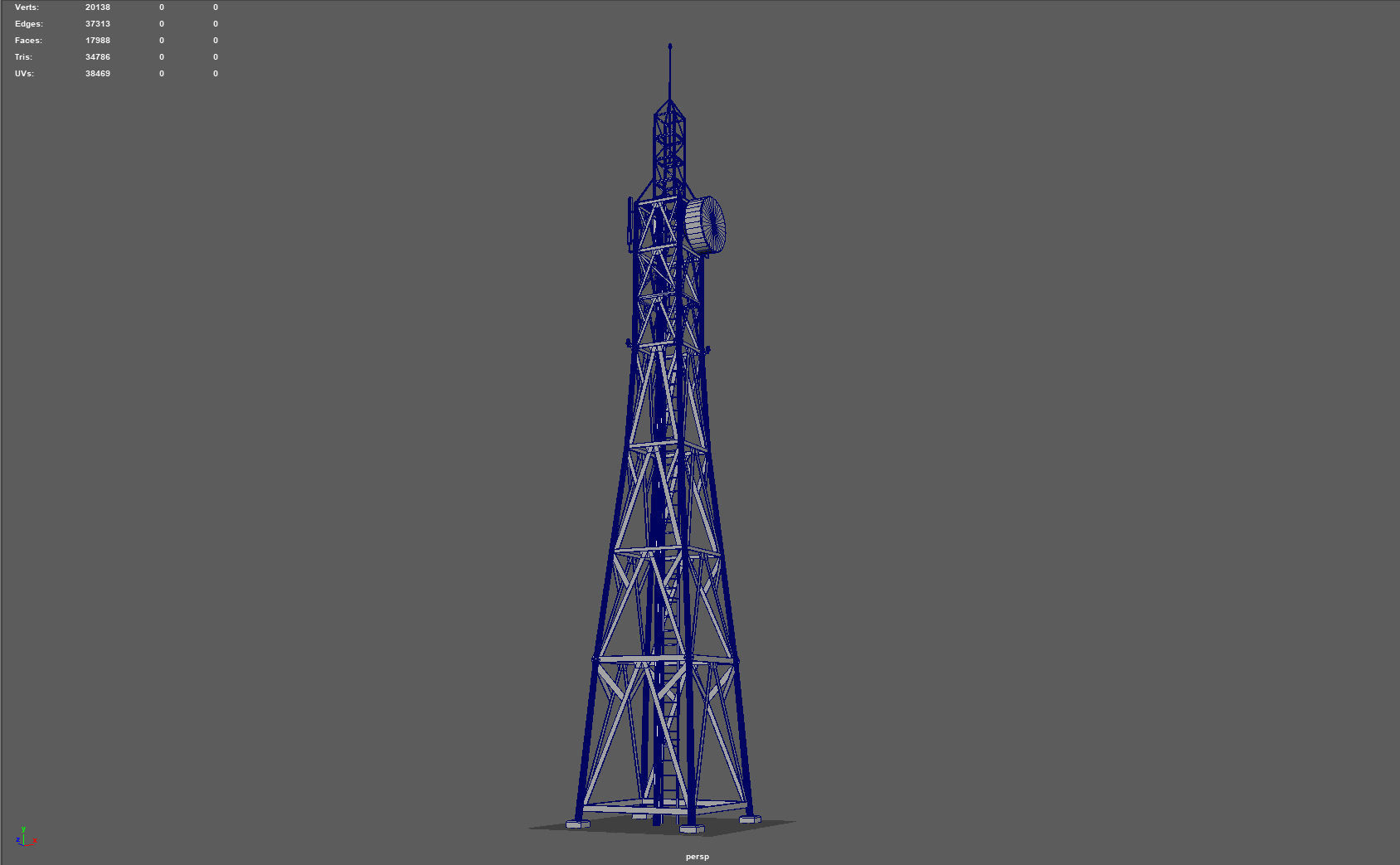 3D model Radio Tower VR / AR / low-poly | CGTrader