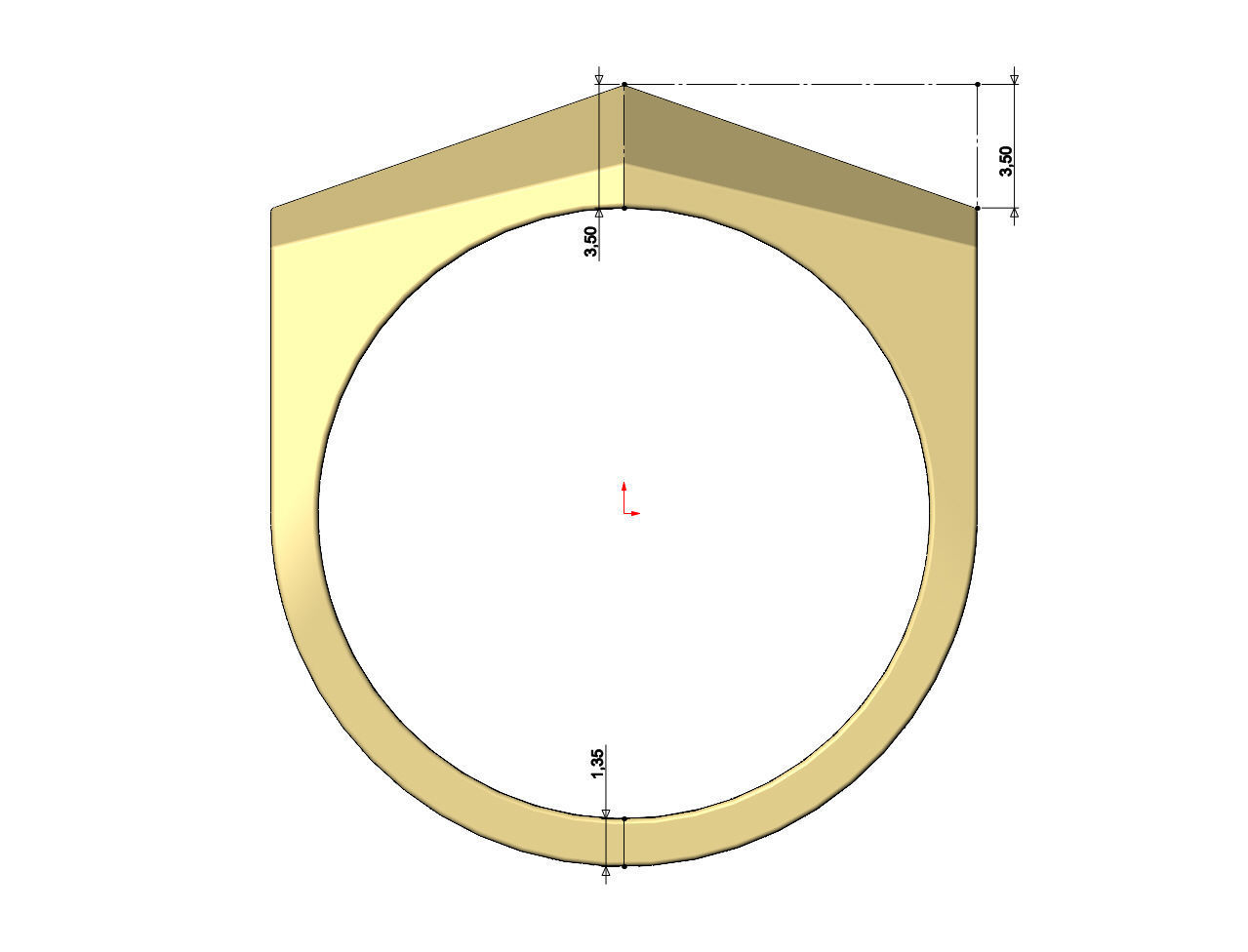 Trapezoidal faceted ring 3D model 3D printable | CGTrader