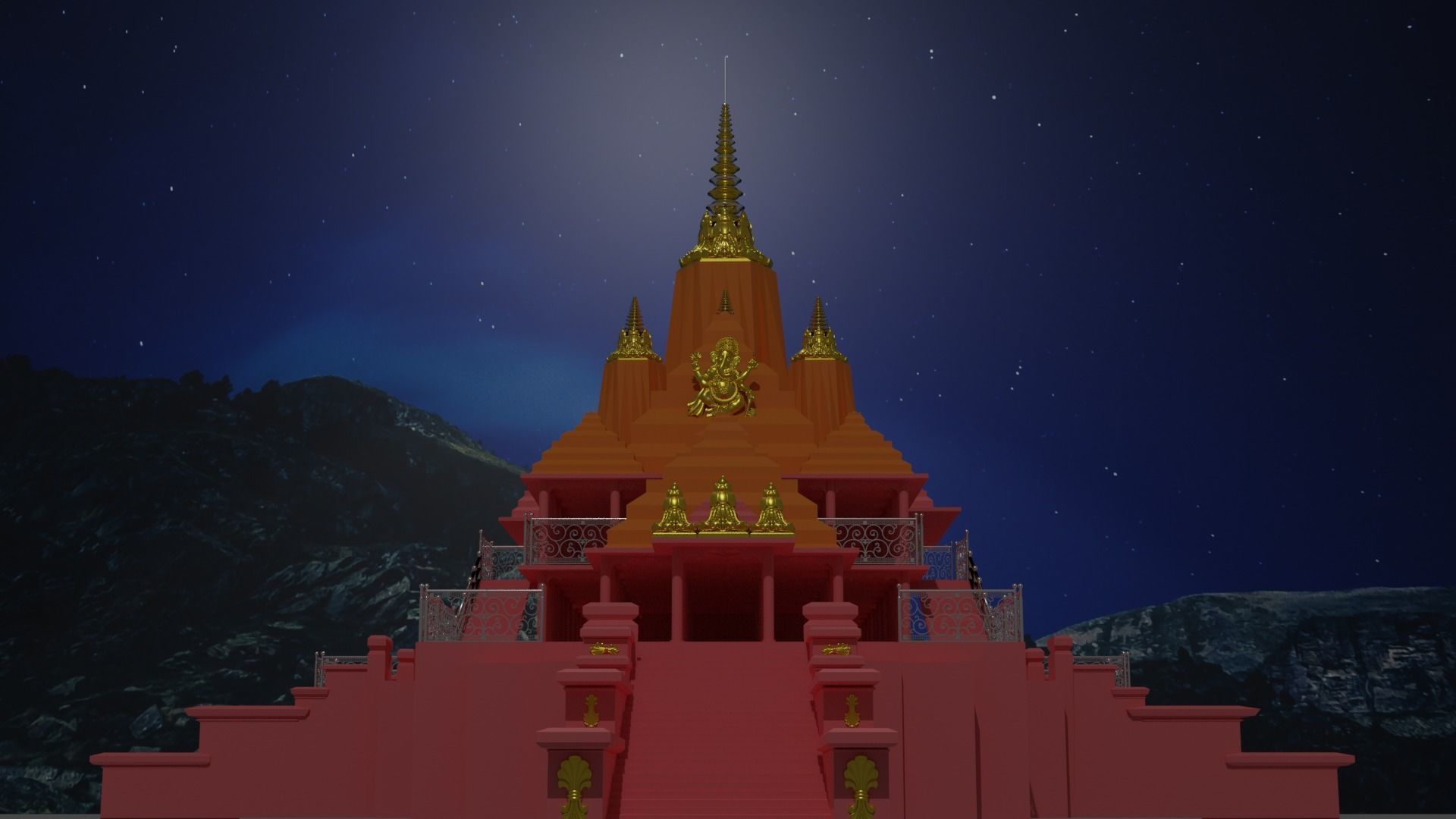 3D model RAM MANDIR AYODHYA VR / AR / low-poly | CGTrader