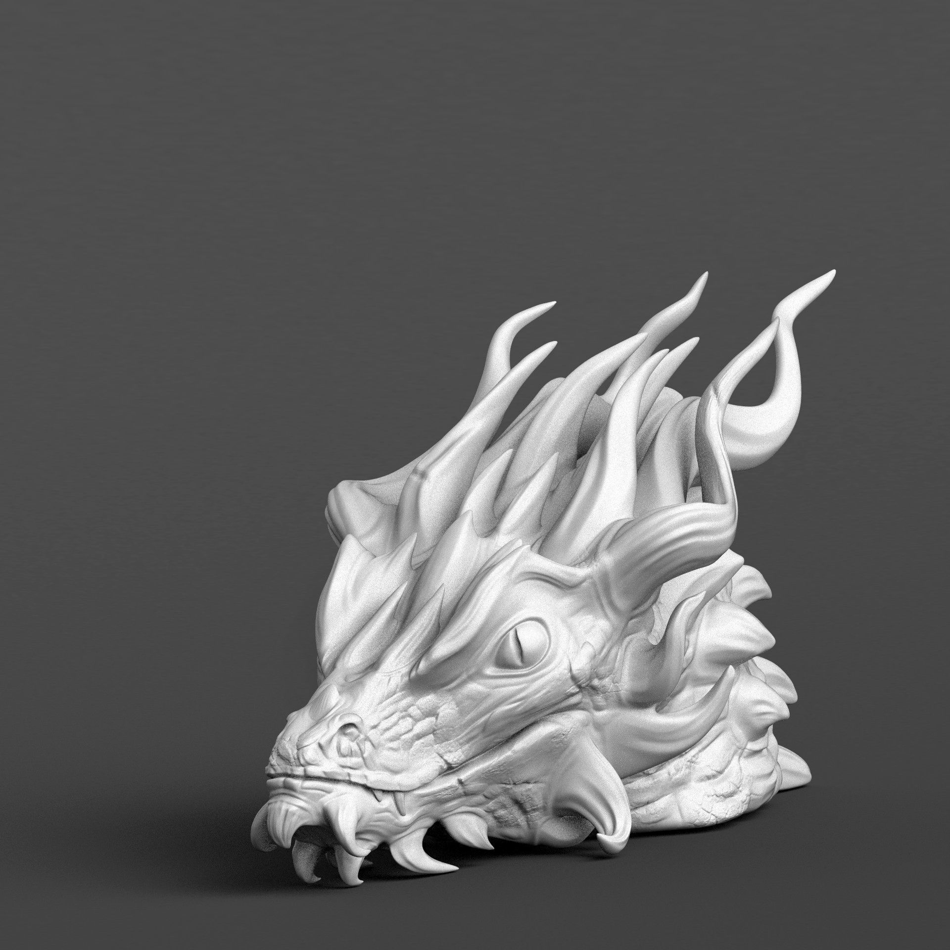 Dragon head 3D print model 3D model 3D printable | CGTrader