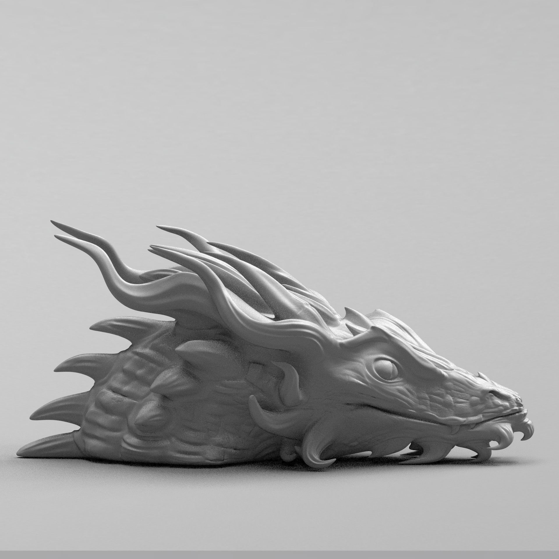 Dragon head 3D print model 3D model 3D printable | CGTrader