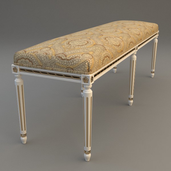 Traditional Style Bench 3 3D model | CGTrader