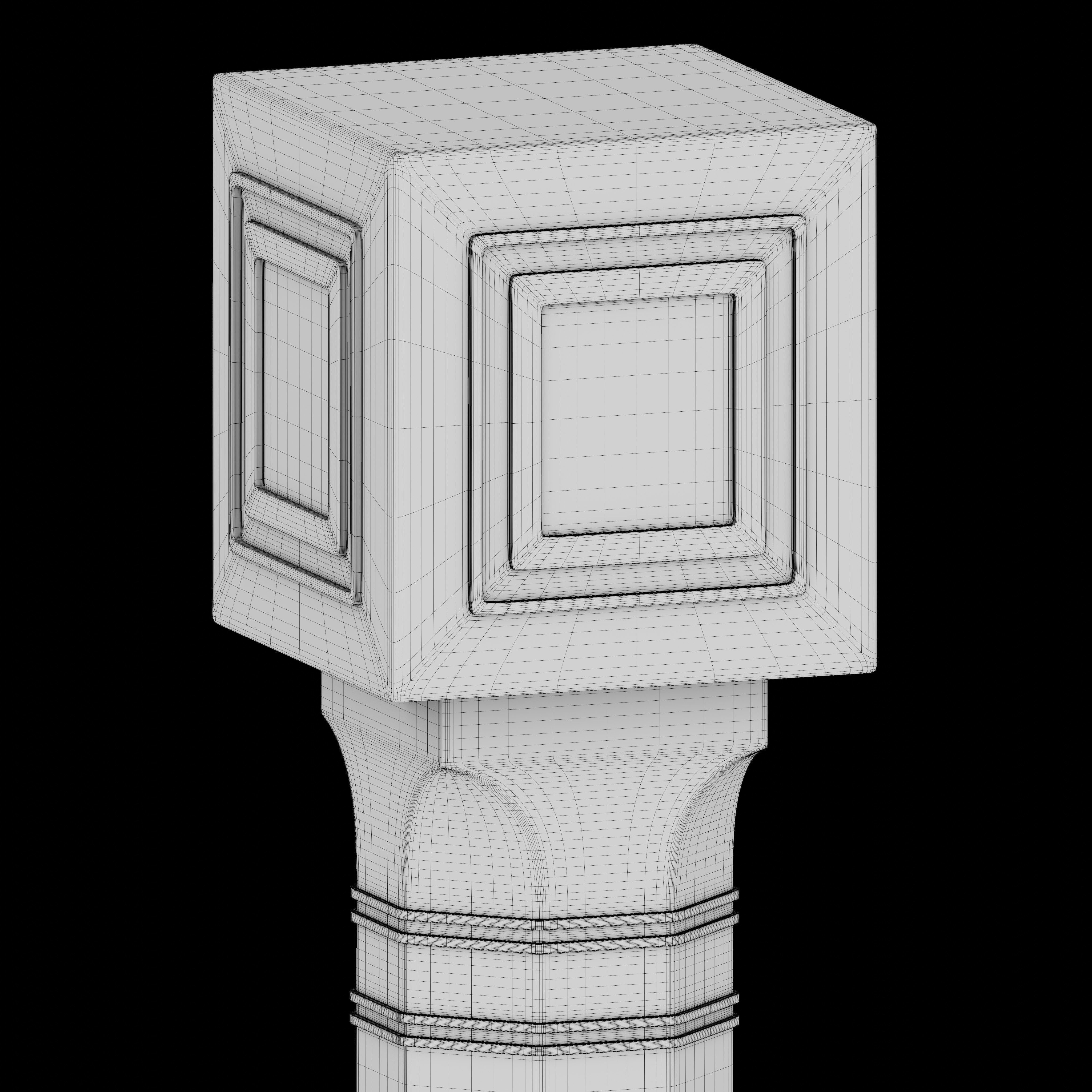 Moroccan tiled pillar 3D model | CGTrader