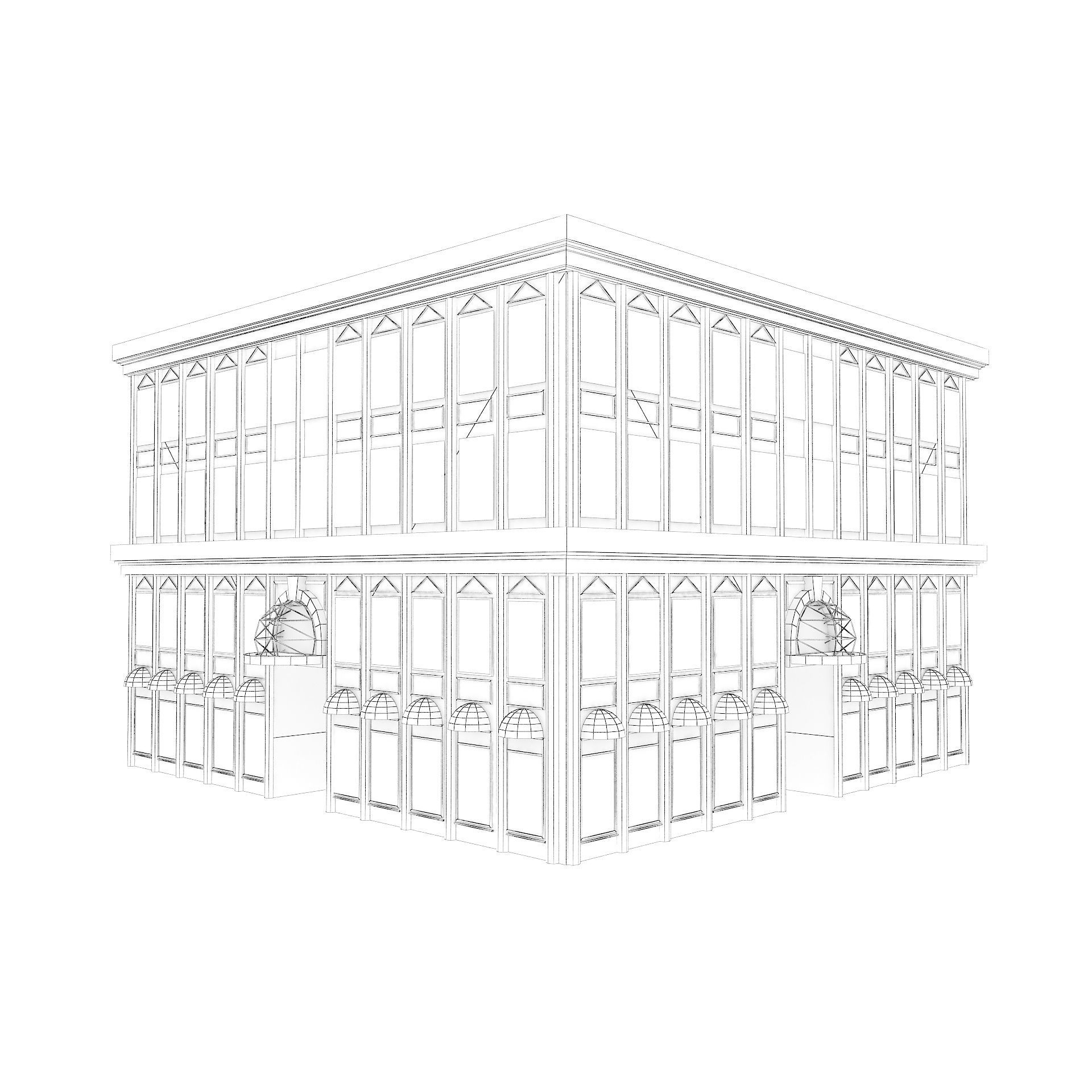 3D model building low poly 7 VR / AR / low-poly | CGTrader