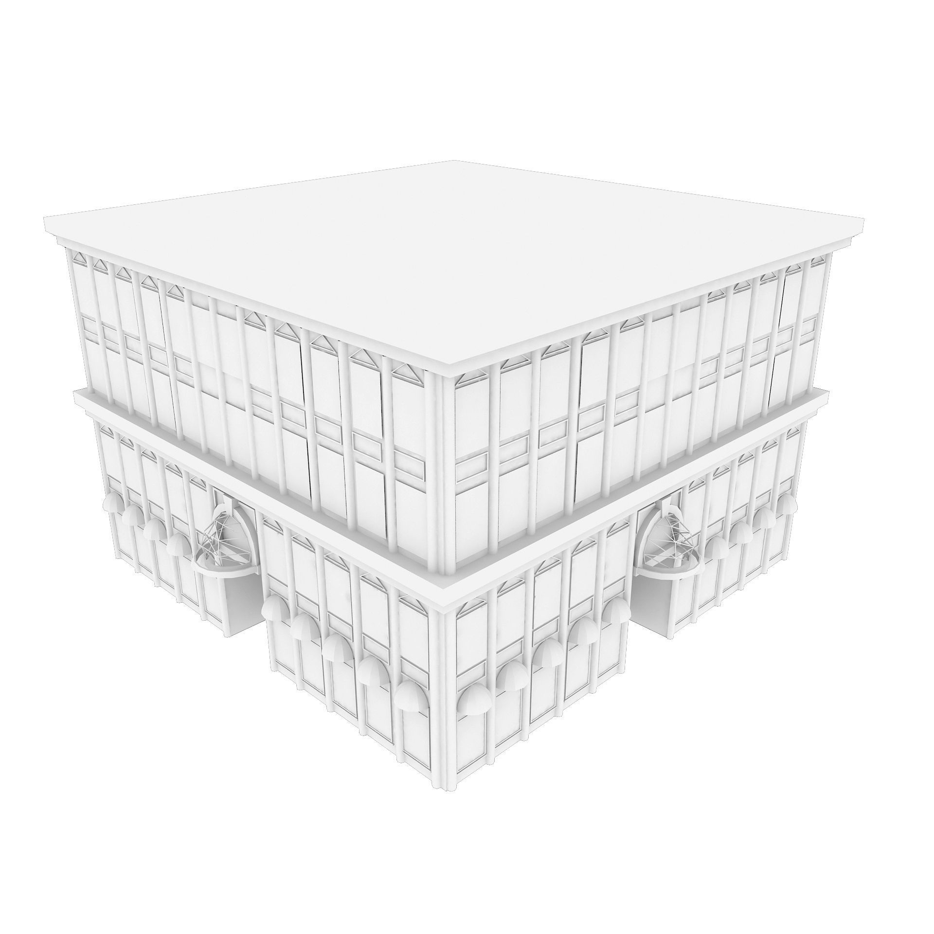 3D model building low poly 7 VR / AR / low-poly | CGTrader