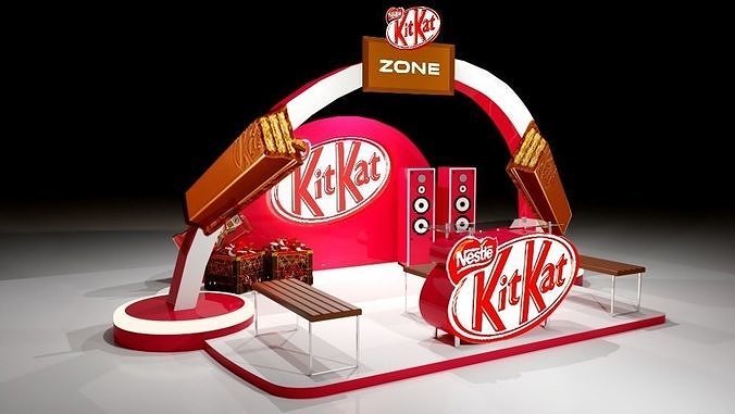 Kitkat sale booth 3D model | CGTrader