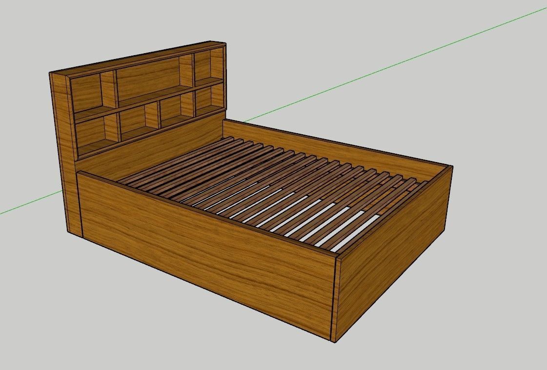 Wooden Cot free 3D model | CGTrader