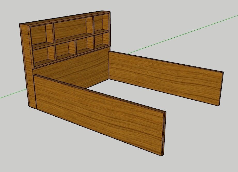 Wooden Cot free 3D model | CGTrader