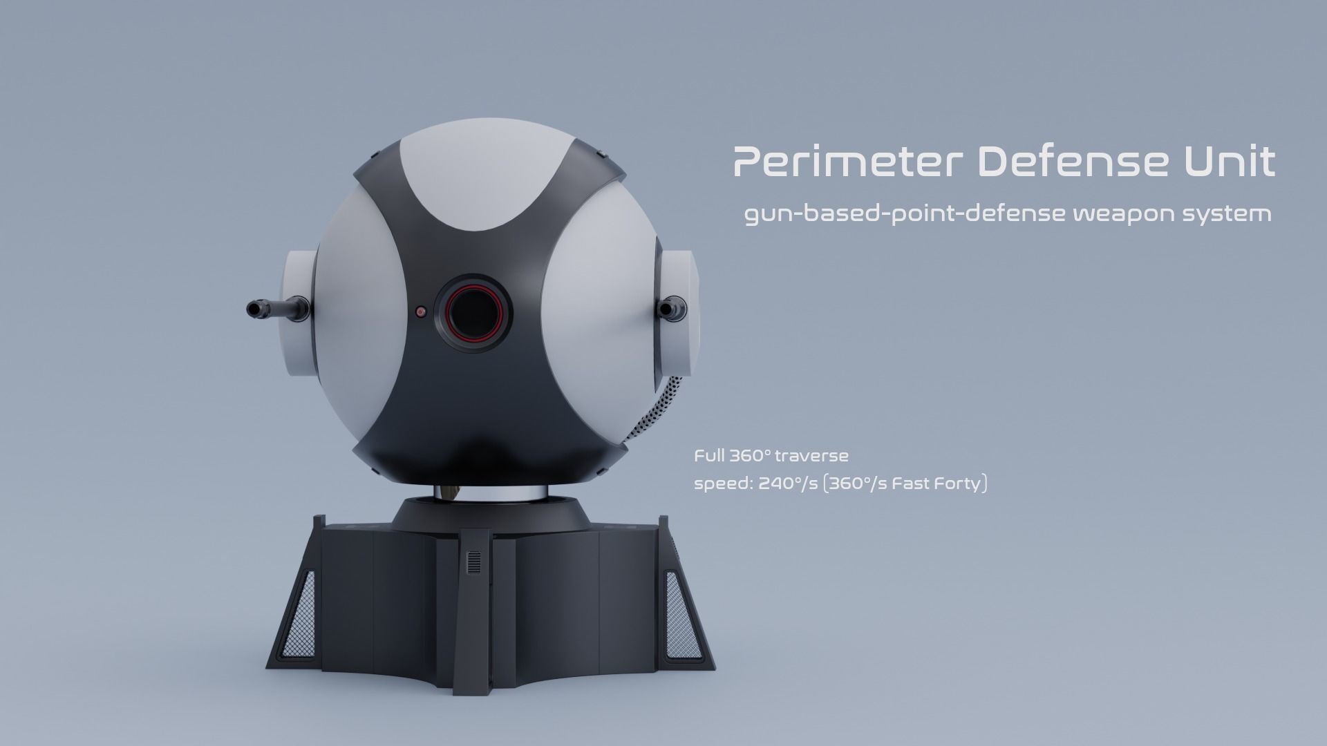 Perimeter Defense SciFi free 3D model | CGTrader