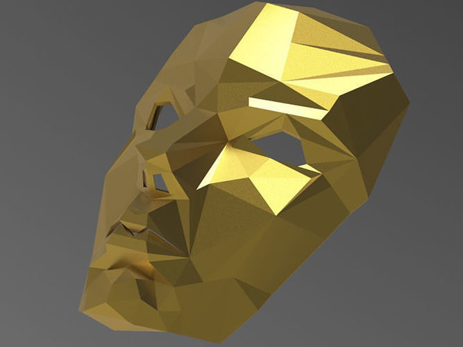 poly face mask 3D model | CGTrader